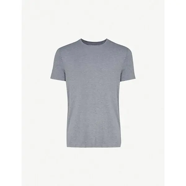 Derek Rose Basel Crewneck Stretch-modal T-shirt - Grey