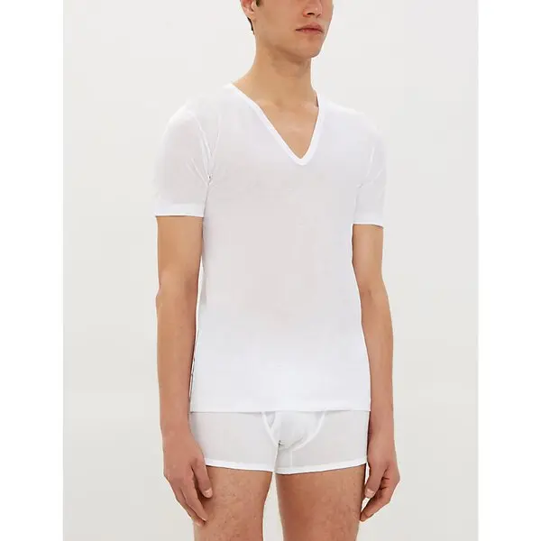 Zimmerli Deep V-neck T-shirt