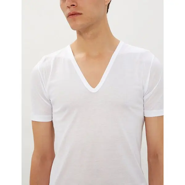 Zimmerli Deep V-neck T-shirt