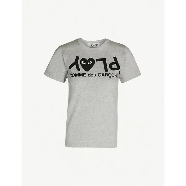 Play Comme Des Garcon Logo-print Cotton-jersey T-shirt