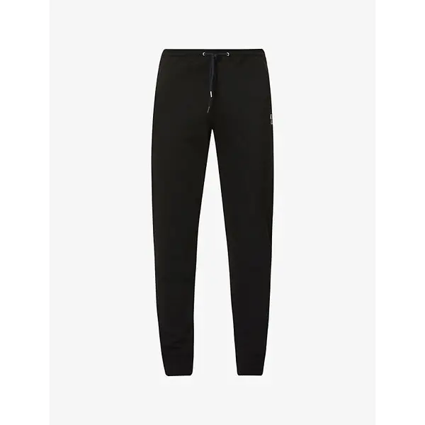 Paul Smith Zebra Brand-embroidered Cotton Jogging Bottoms - Black