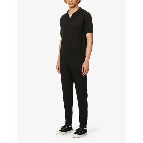 Paul Smith Zebra Brand-embroidered Cotton Jogging Bottoms - Black