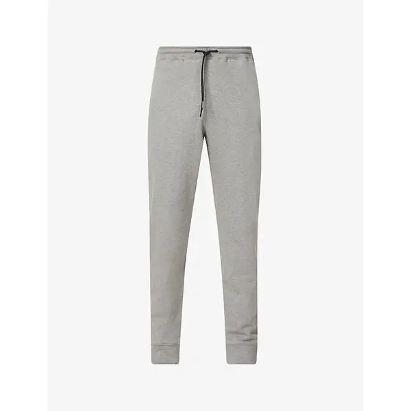 Paul Smith Zebra Brand-embroidered Cotton Jogging Bottoms - Grey Melange