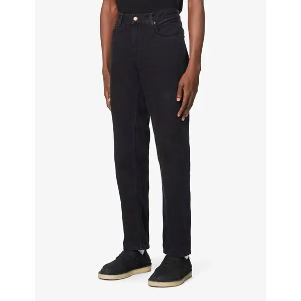 Nudie Jeans Gritty Jackson Slim-fit Straight Denim Jeans - Black Forest