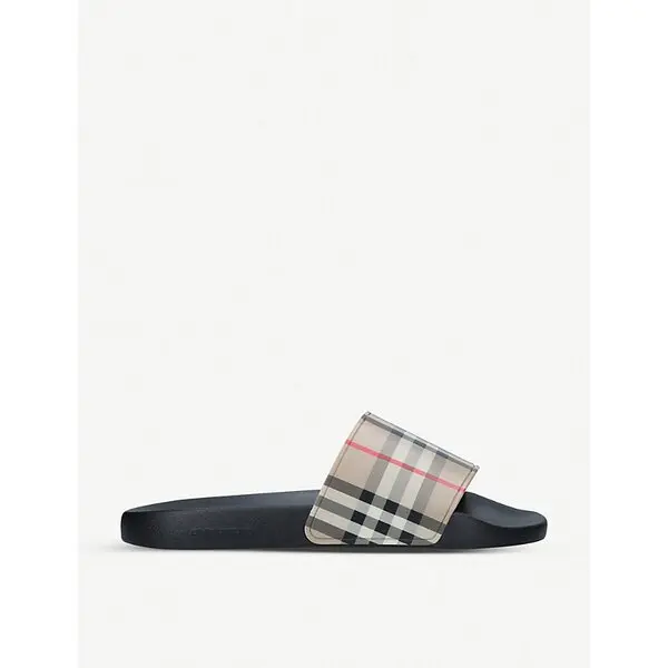 Burberry Furley Checked Sliders