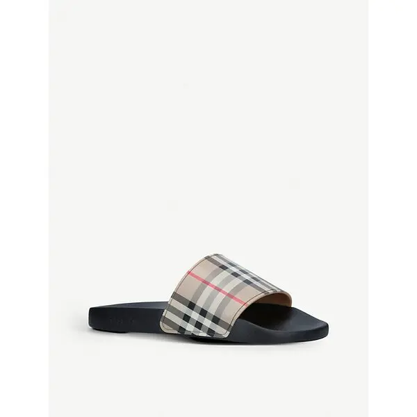 Burberry Furley Checked Sliders