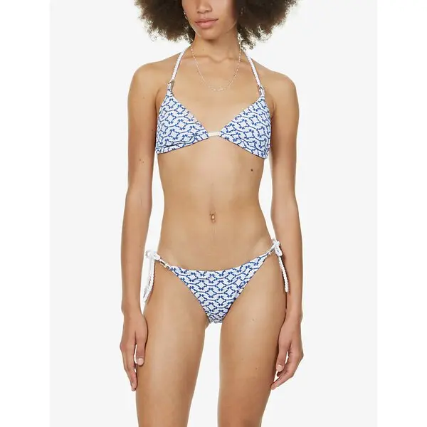 Heidi Klein Mykonos Printed Bikini Top