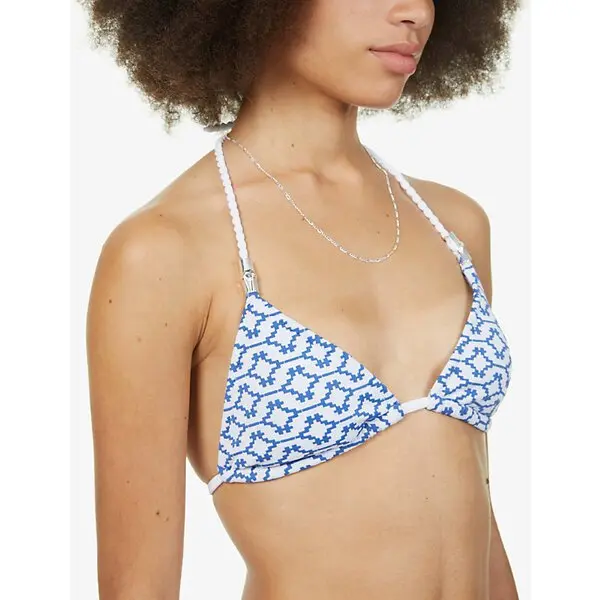 Heidi Klein Mykonos Printed Bikini Top
