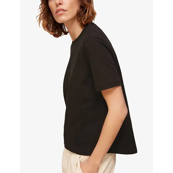 Whistles Emily Ultimate Cotton T-shirt - Black
