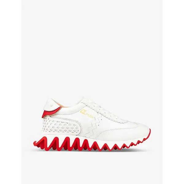 CHRISTIAN LOUBOUTIN Loubishark Donna Leather Trainers - Bianco
