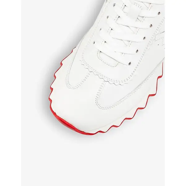 CHRISTIAN LOUBOUTIN Loubishark Donna Leather Trainers - Bianco