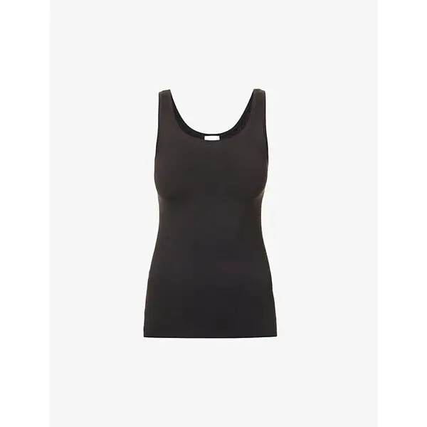 Hanro Touch Feeling Stretch-woven Vest Top - Black