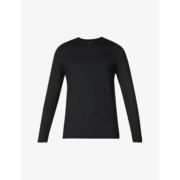 Derek Rose Basel Long-sleeved Top - Black
