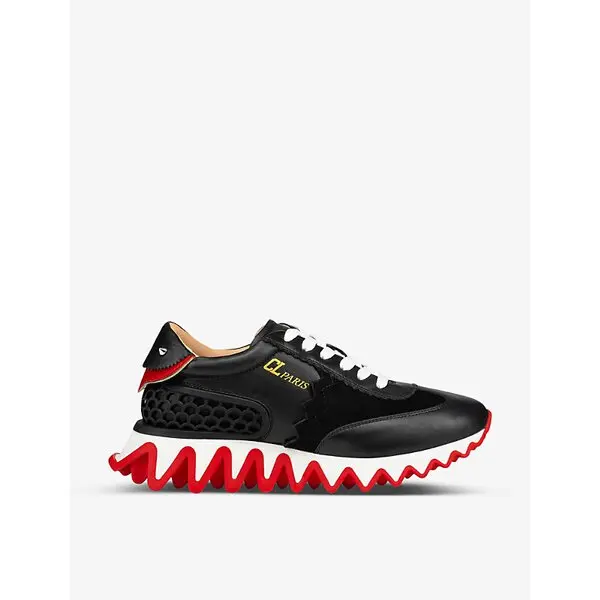 CHRISTIAN LOUBOUTIN Loubishark Donna Leather Trainers - Black/loubi