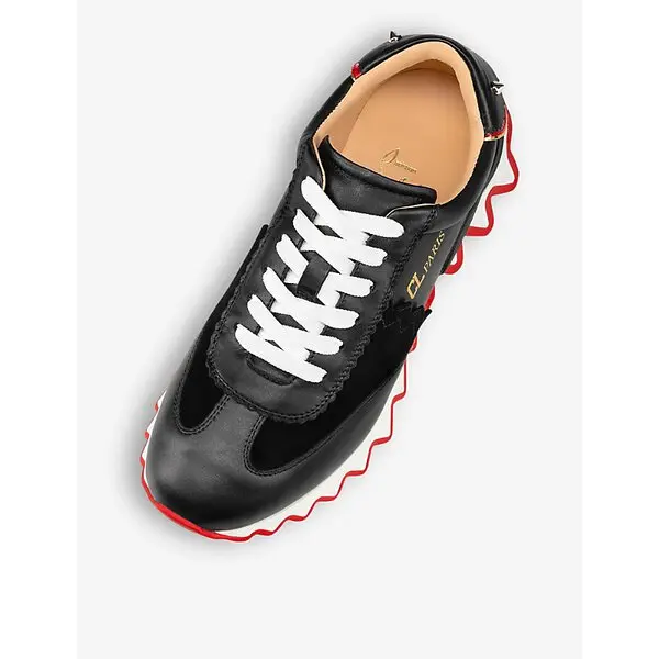 CHRISTIAN LOUBOUTIN Loubishark Donna Leather Trainers - Black/loubi