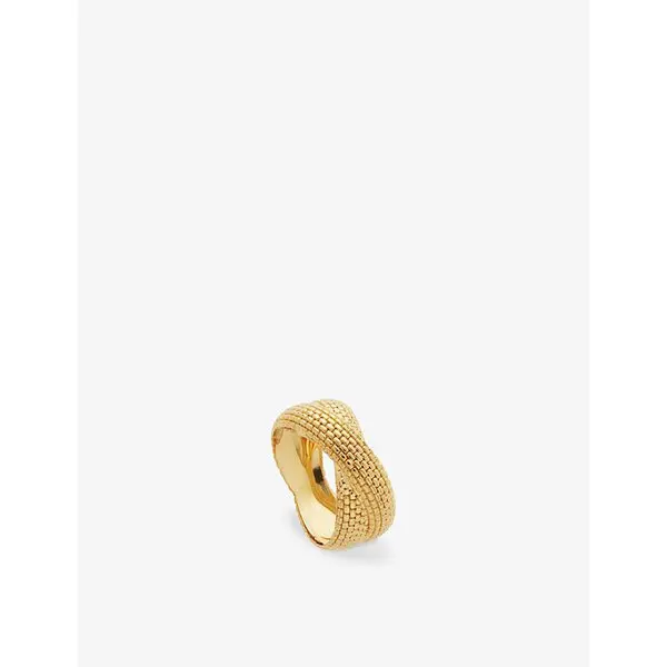 Monica Vinader 18ct Vermeil Sterling Silver Chain Ring - Gold