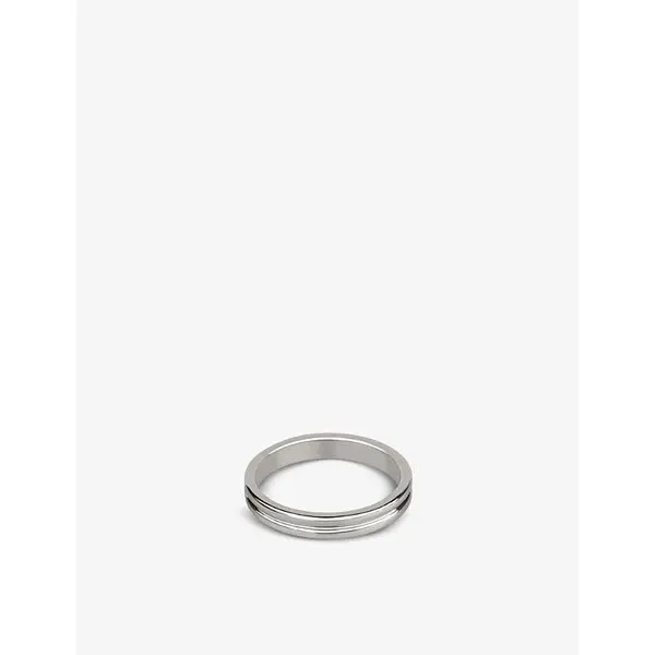 Boucheron Godron Platinum Ring - Silver