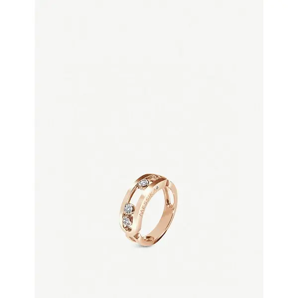 Messika Classic Move Rose Gold Diamond Ring - Pink