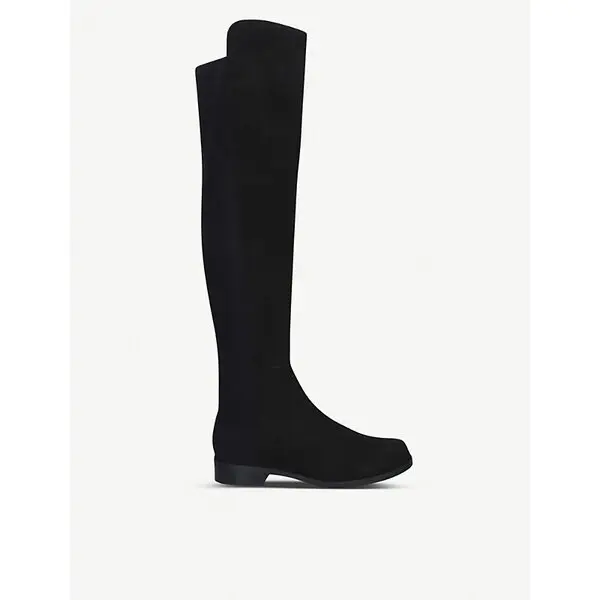 STUART WEITZMAN 5050 Suede Heeled Over-the-knee Boots