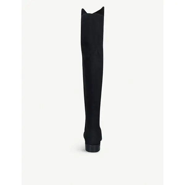 STUART WEITZMAN 5050 Suede Heeled Over-the-knee Boots