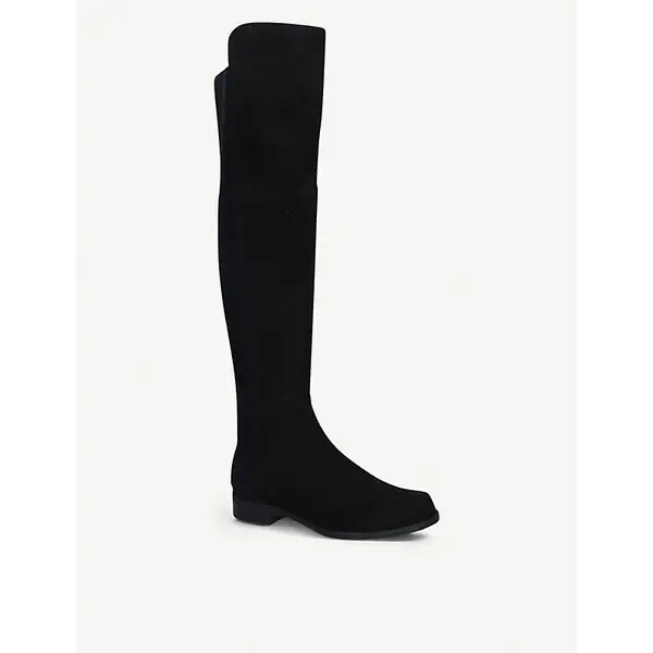 STUART WEITZMAN 5050 Suede Heeled Over-the-knee Boots