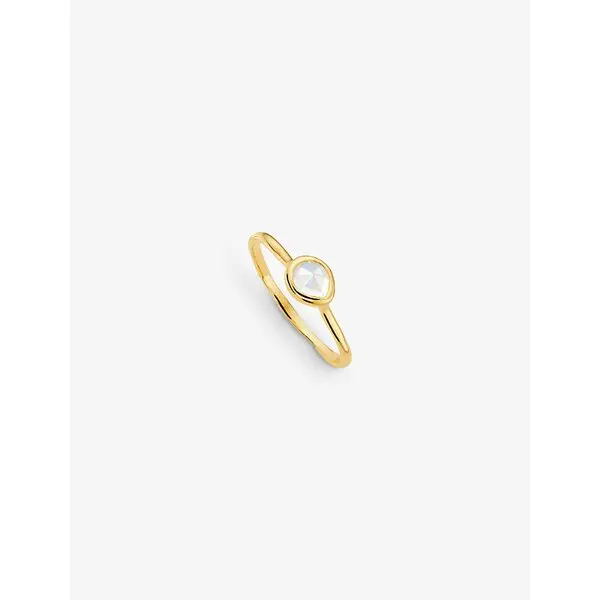 Monica Vinader Siren™ Gemstone Ring In 18ct Vermeil - Yellow Gold