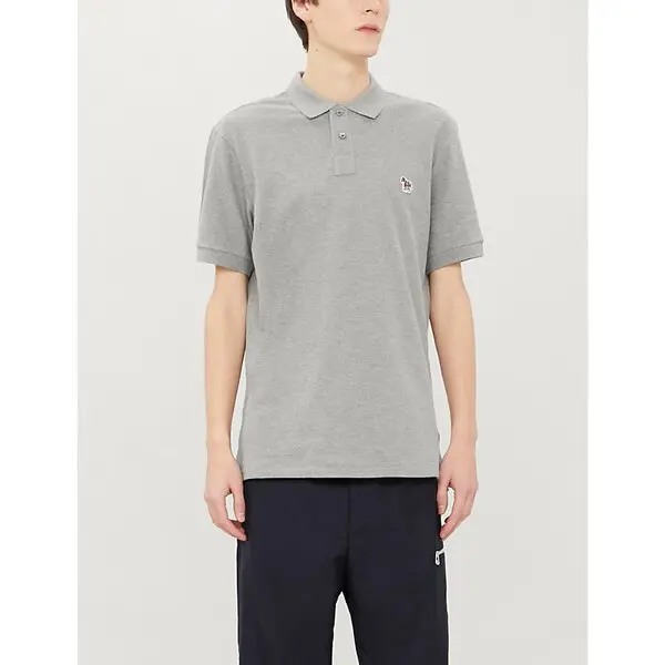 Paul Smith Zebra-appliquéd Cotton-piqué Polo Shirt