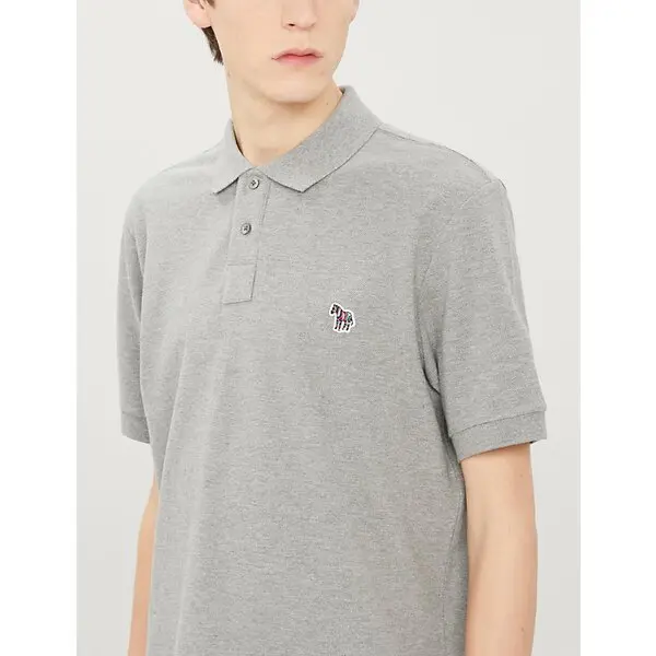 Paul Smith Zebra-appliquéd Cotton-piqué Polo Shirt