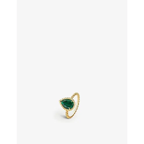 Boucheron Serpent Bohème 18ct Gold And Malachite Ring - Yellow