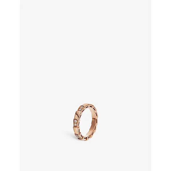 BVLGARI Serpenti 18ct Rose-gold And Diamond Ring - Rose Gold