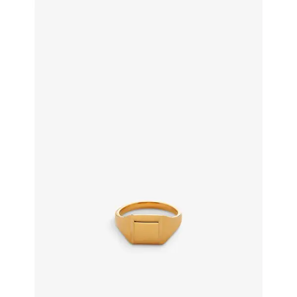 Monica Vinader Signature Signet Ring - Yellow Gold