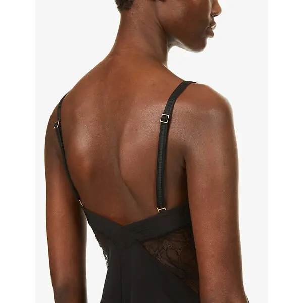 Chantelle Tailor Floral-embroidered Stretch-lace Nightdress
