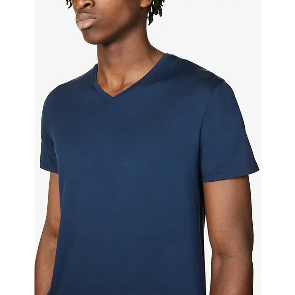 Derek Rose Basel Stretch-jersey T-shirt - Denim