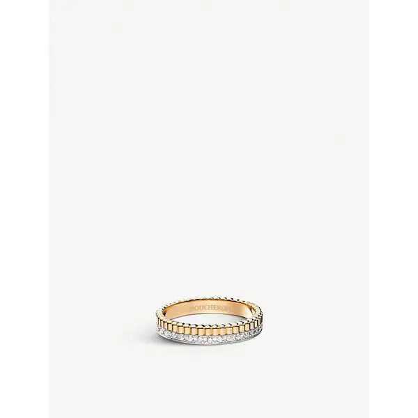 Boucheron Quatre Radiant Edition 18ct Gold And Diamond Wedding Band