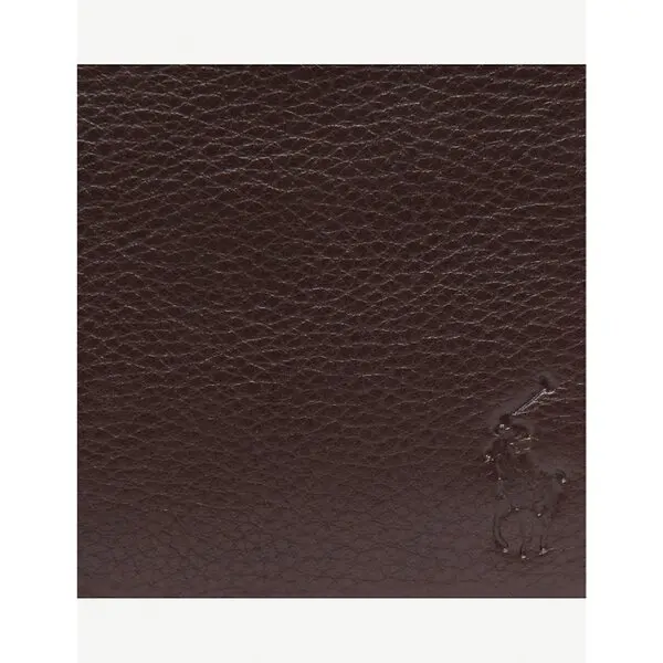 Polo Ralph Lauren Pony-embossed Pebbled Leather Billfold Wallet - Brown