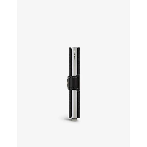 SECRID Miniwallet Original Leather And Aluminium Cardholder - Black