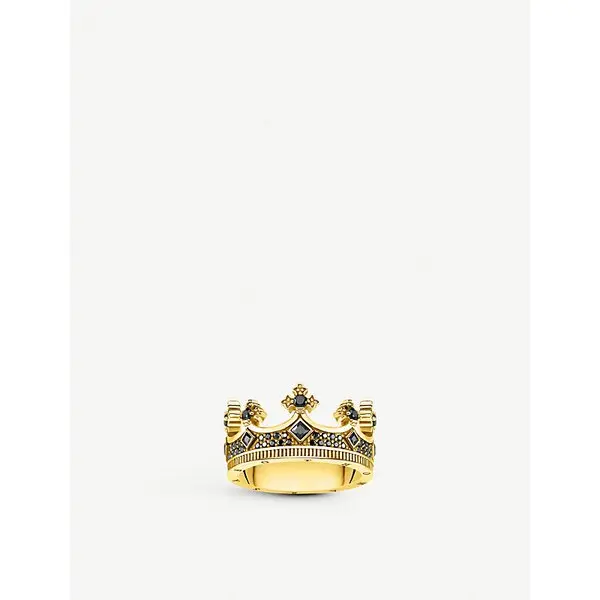 THOMAS SABO Rebel Kingdom Crown Ring - Black