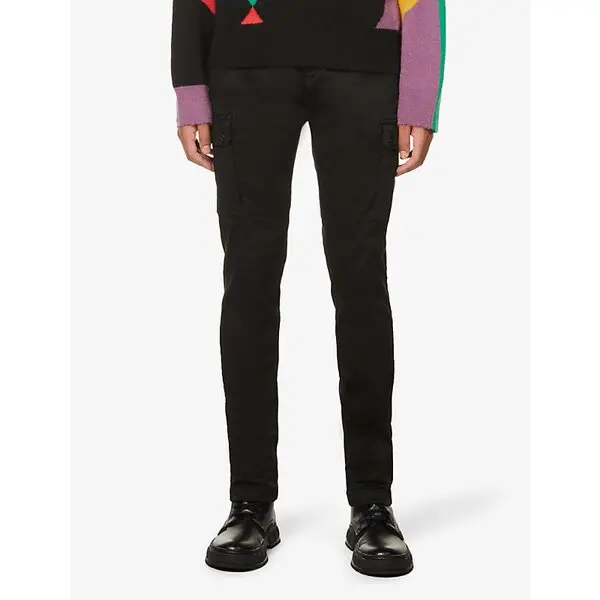REPLAY Jaan Hyperflex Slim-fit Slim-leg Cotton-blend Cargo Trousers