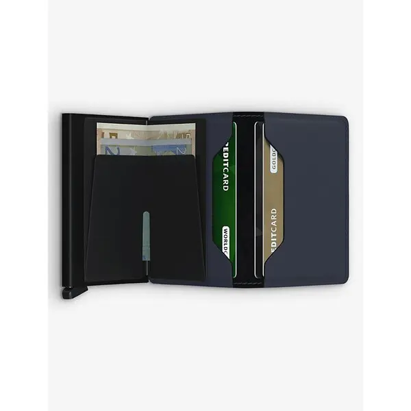 SECRID Slimwallet Matte Leather And Aluminium Cardholder - Night Blue