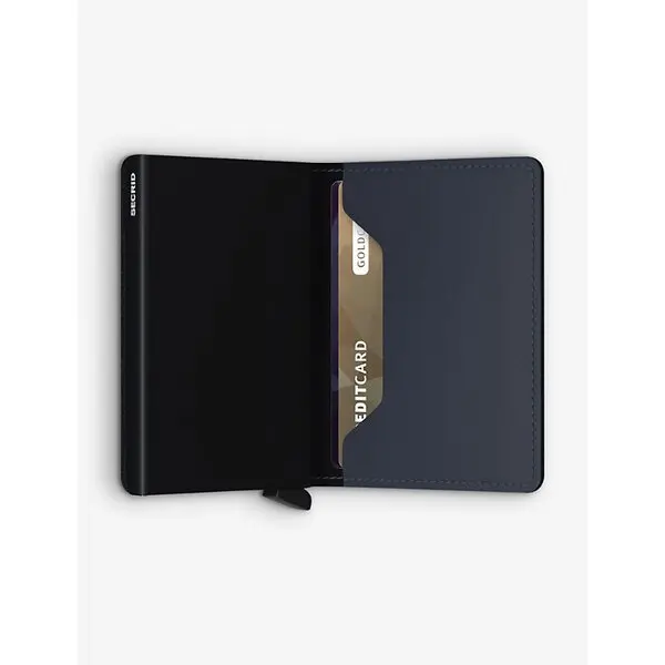 SECRID Slimwallet Matte Leather And Aluminium Cardholder - Night Blue
