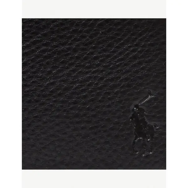 Polo Ralph Lauren Pony-embossed Pebbled Leather Billfold Wallet - Black