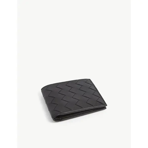 Bottega Veneta Intrecciato Leather Bifold Wallet - Black