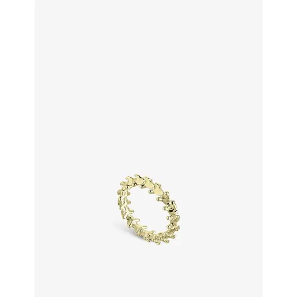 SHAUN LEANE Serpent Trace Band Ring - Yellow Gold Vermeil