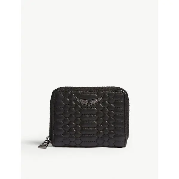 Zadig&Voltaire Matelasse Leather Wallet - Noir