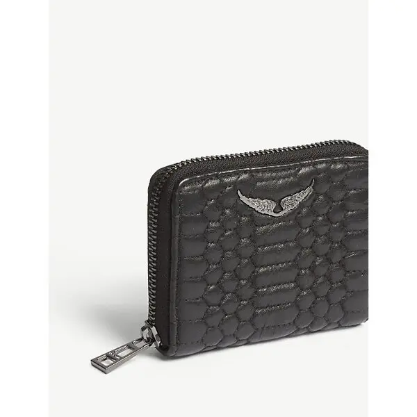 Zadig&Voltaire Matelasse Leather Wallet - Noir