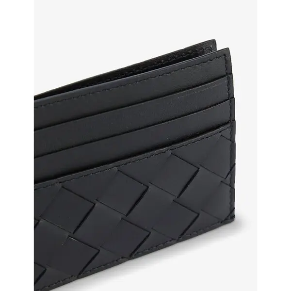 Bottega Veneta Double-faced Woven Leather Card Holder