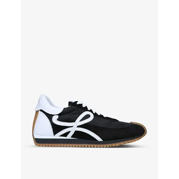Loewe Flow Runner Monogram Leather And Shell Trainers - Blk/white