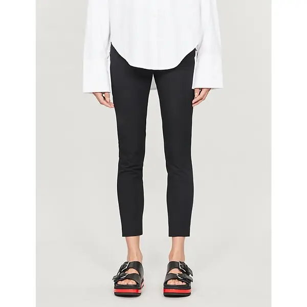 Whistles Super Stretch Cotton Trousers - Black