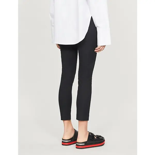 Whistles Super Stretch Cotton Trousers - Black
