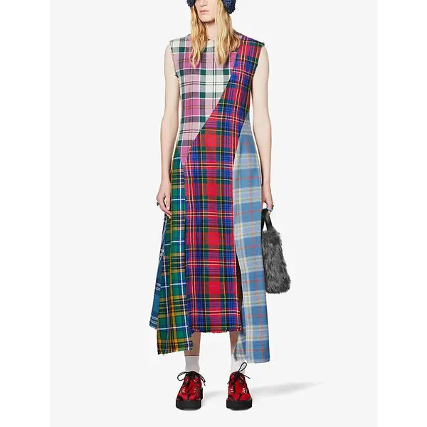 RAVE REVIEW Iggy Asymmetric Deadstock-wool Midi Dress